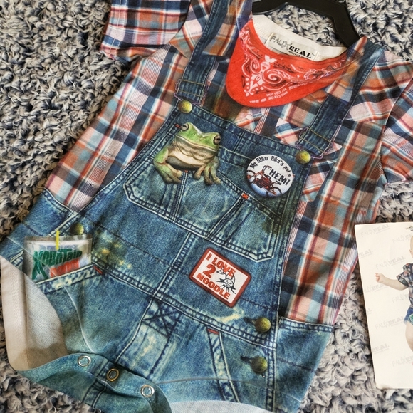 Faux Real | Costumes | Faux Real Sz 6m Body Suit Farmer Hillbilly ...
